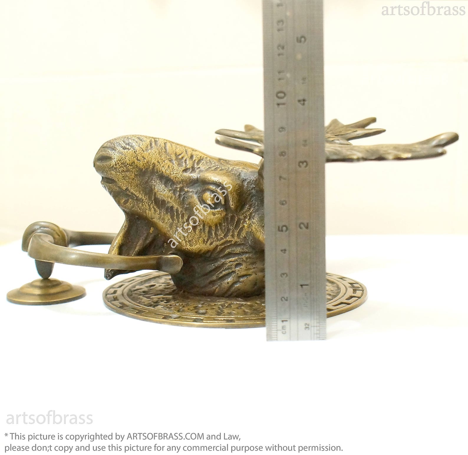 7.87 Inches Antique Large BIG MOOSE Deer Head Hunt Door - Etsy