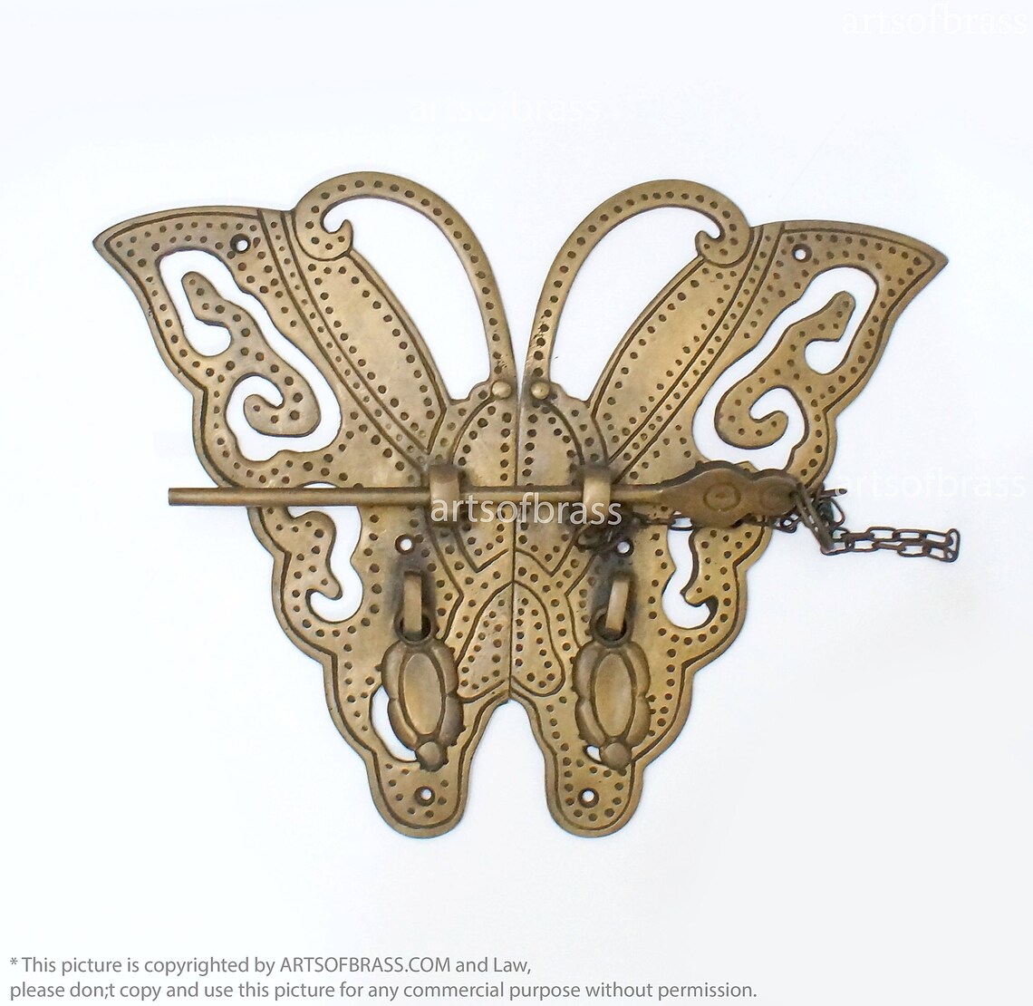 7.67 Inches Set Vintage Butterfly Latch Lock Catch Solid - Etsy