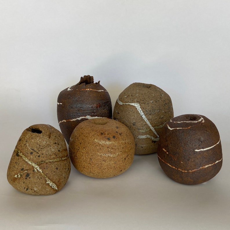 Beach, River Rock Vases. Set of Ceramic beach or River Rock Vases - Etsy