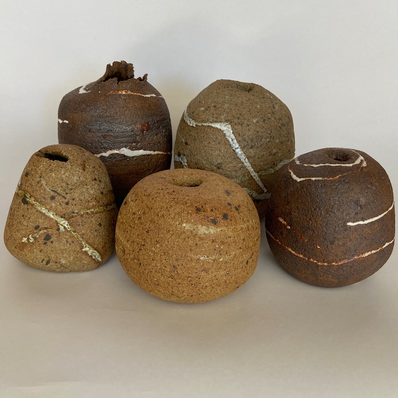 Beach, River Rock Vases. Set of Ceramic beach or River Rock Vases - Etsy