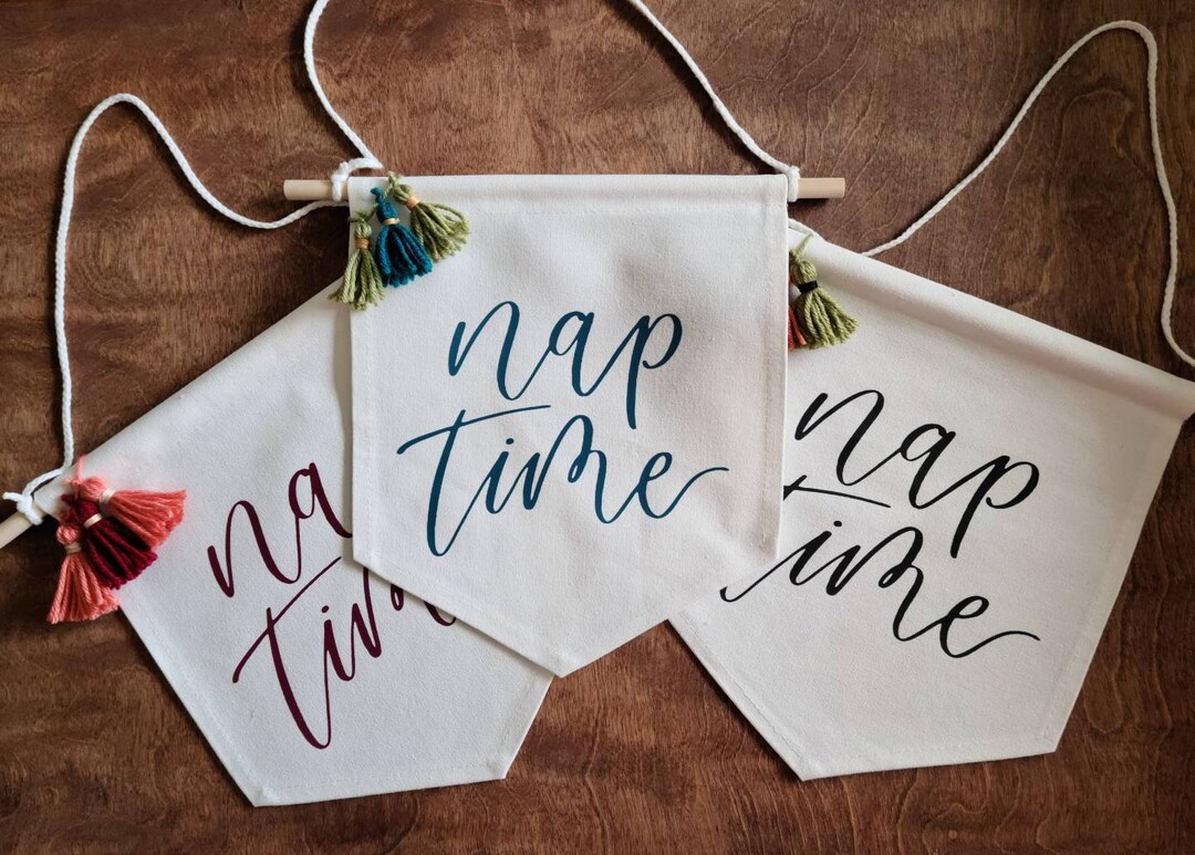 Nap Time Nursery Banner Kid's Room Wall Hanging - Etsy