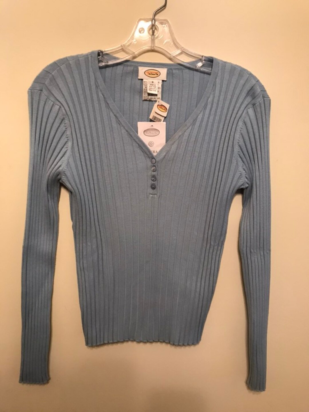 Talbots Light Blue Ribbed Top - Etsy