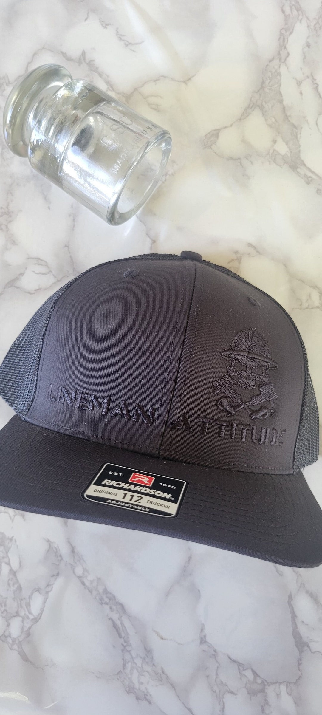 HOOKS Black Out Lineman Attitude Cap - Etsy