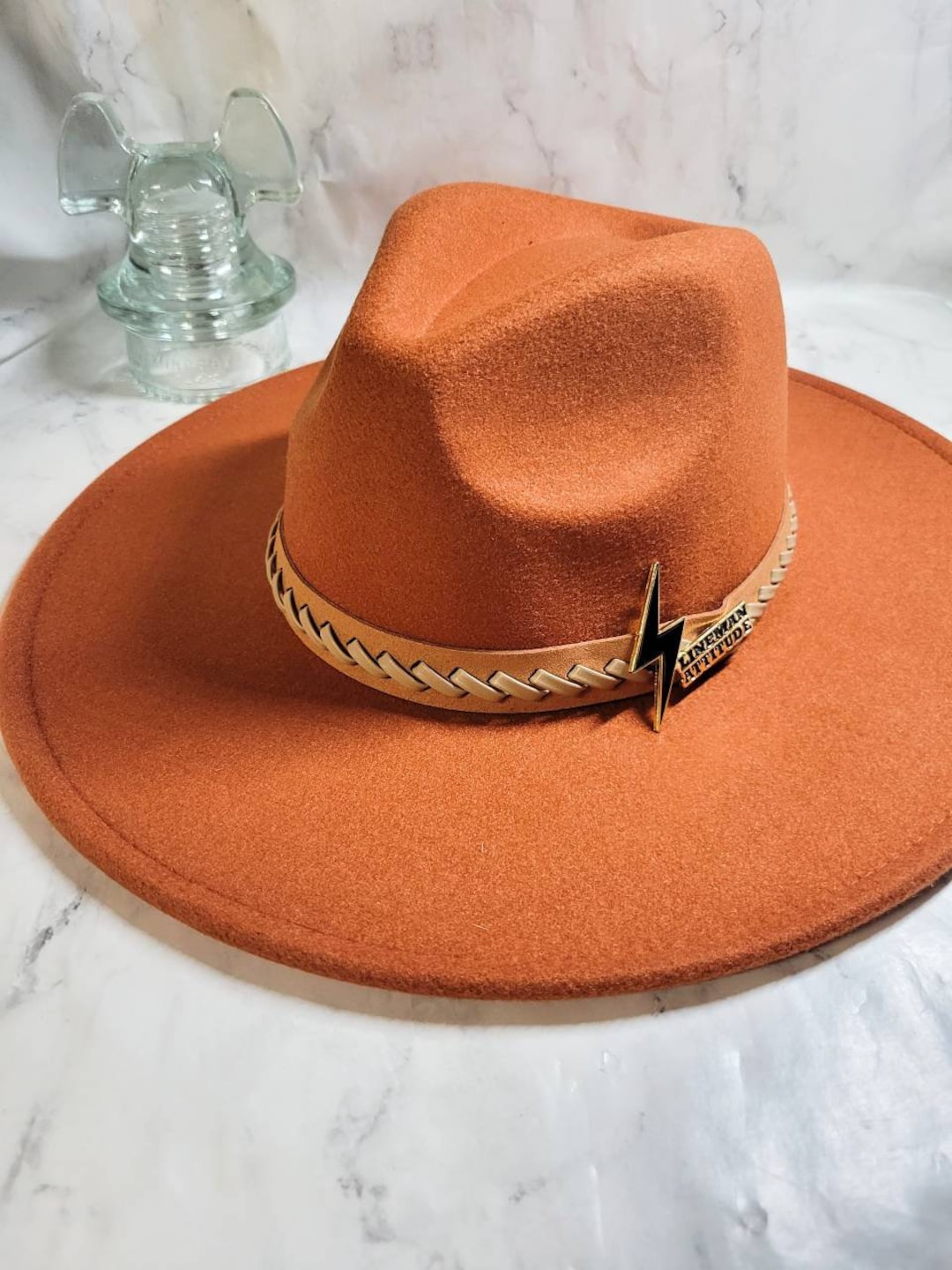 ALICE Leather Braided Belt Lightning Bolt Pin HAT - Etsy