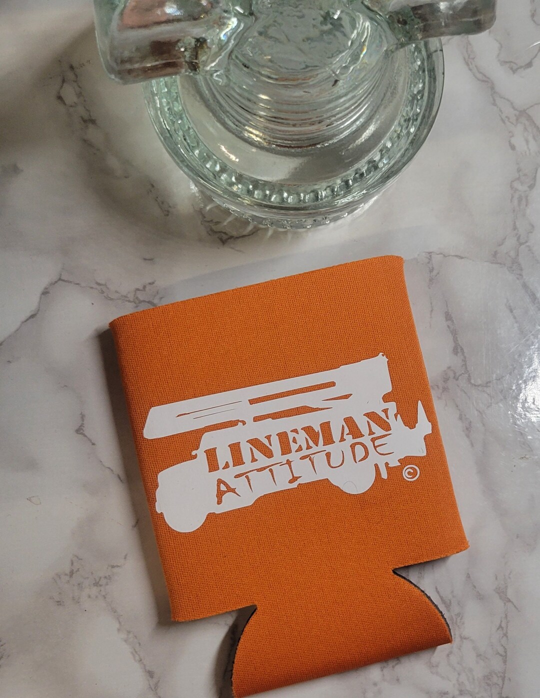 Lineman Attitude BUCKET Cozy Ready for COLD Beverages, Drink Holder ...