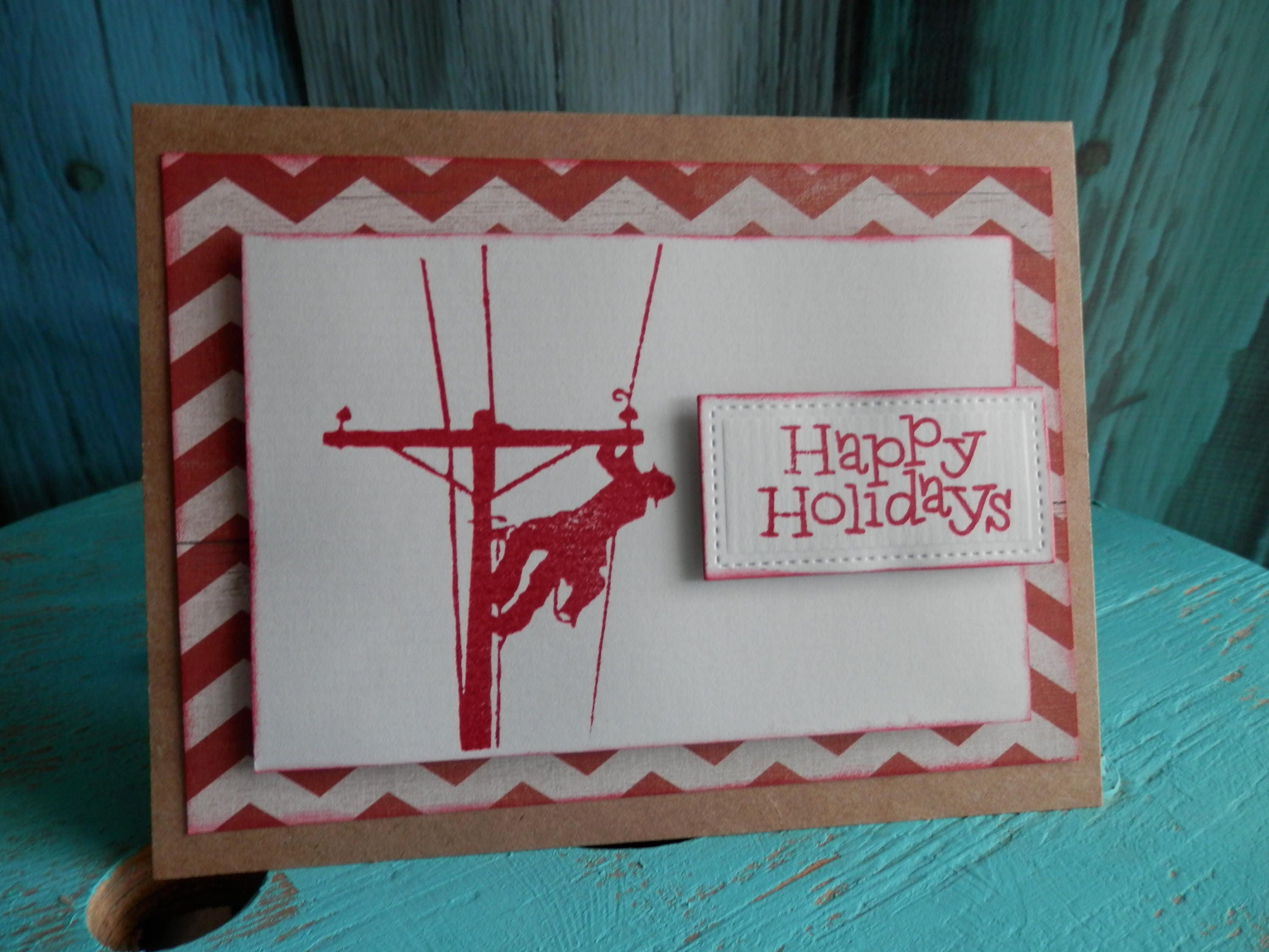 Lineman Holiday Card - Etsy