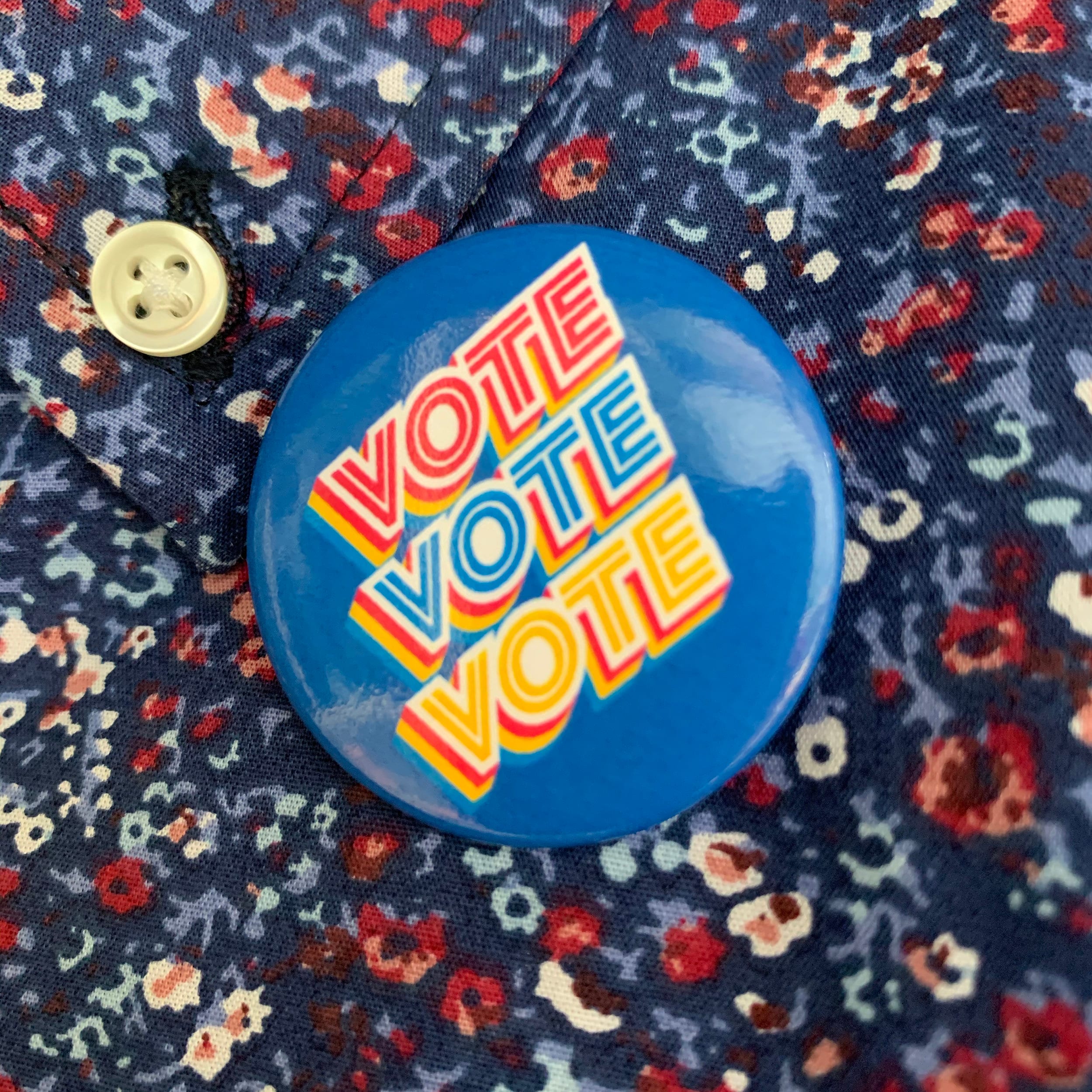 I Voted Button 2 Pack two 1.5 X 1.5 Inch Pin Back Buttons - Etsy