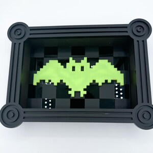 Pixel Bat Wall Art With Glow in the Dark Bat— Retro Video Game ...