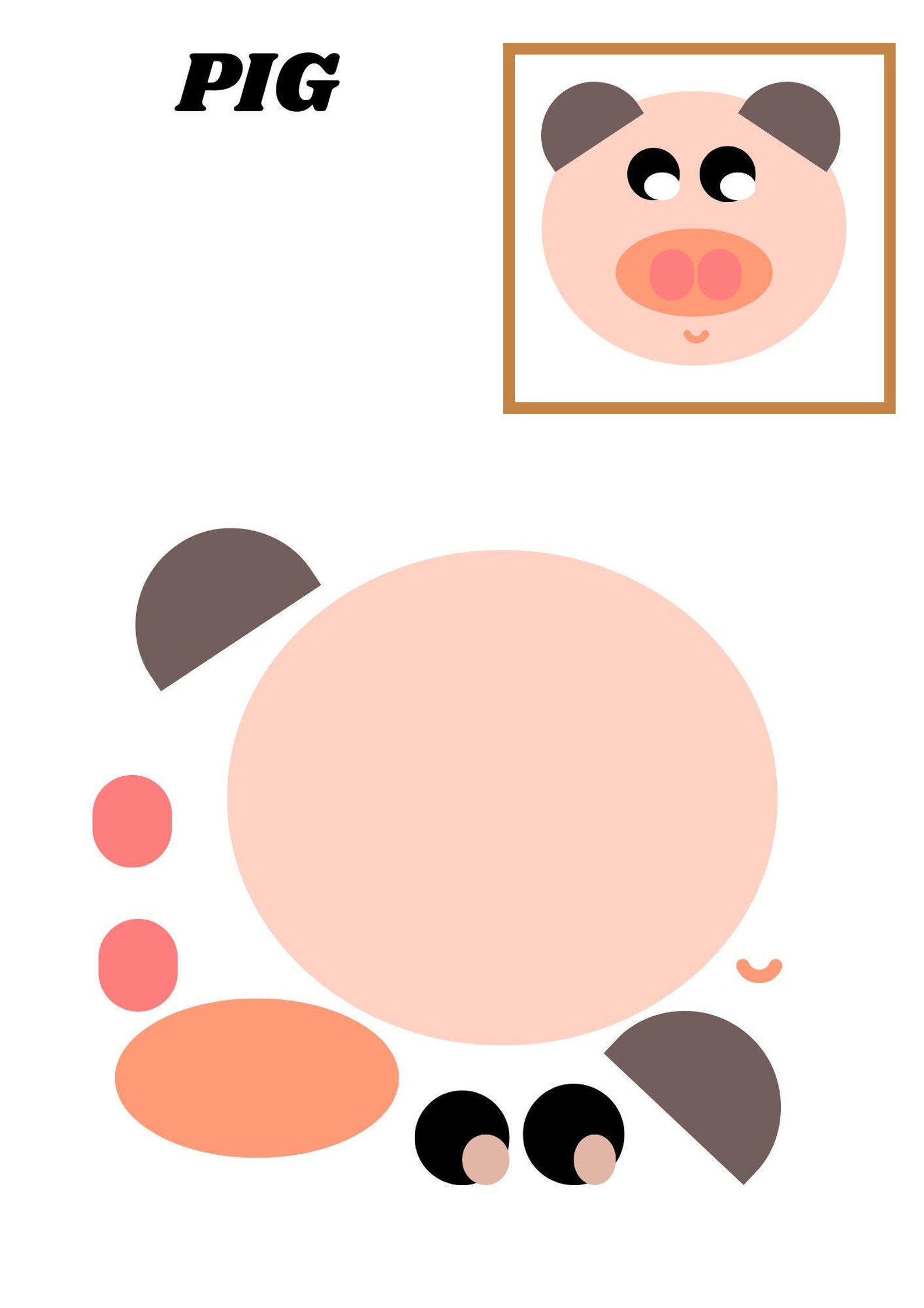Printable Farm Animals Cut and Glue Activity Toddler Preschool ...