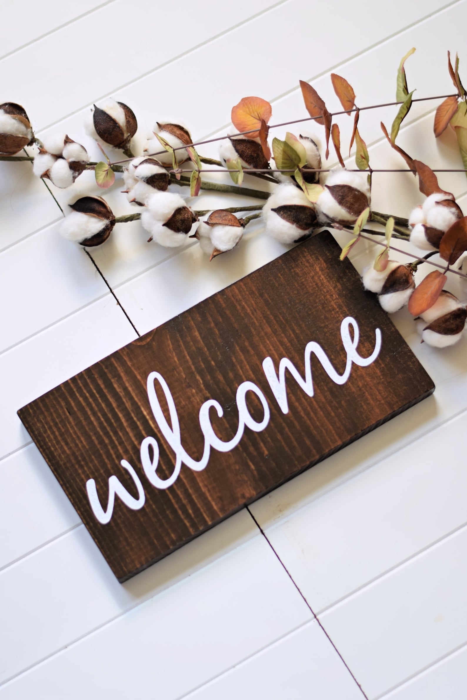 Small Welcome Sign Farmhouse Style Wood Welcome Sign | Etsy