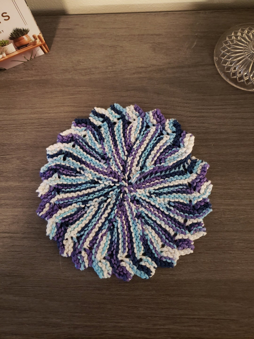 Knitted Round Dish Cloth - Etsy