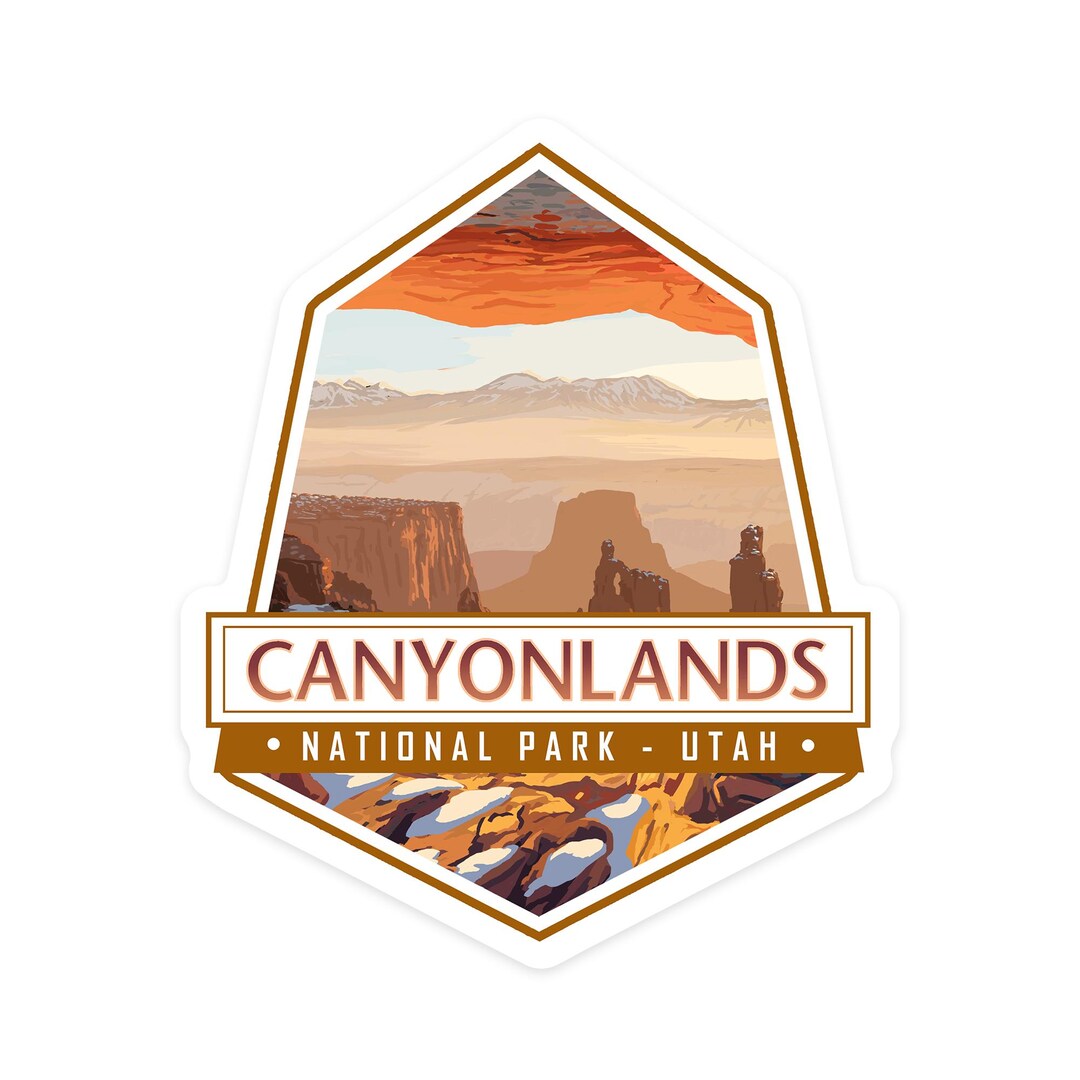 Sticker, Canyonlands National Park, Utah, , Painterly Series , Vinyl ...