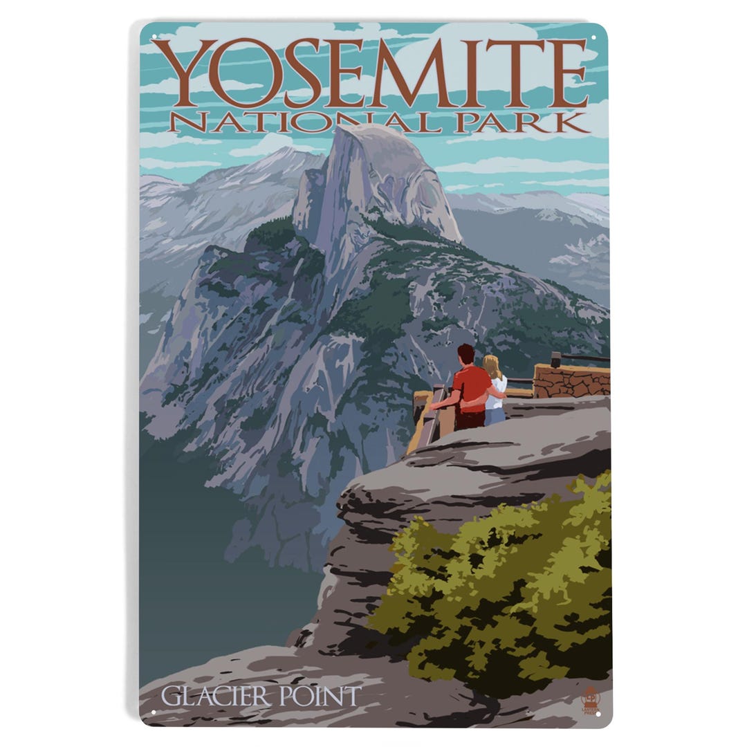 Metal Signs, Yosemite National Park, California, Glacier Point and Half ...
