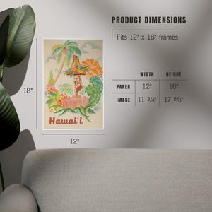 Prints, Hawaii, Vintage Welcome, Posters, Hang Ready - Etsy