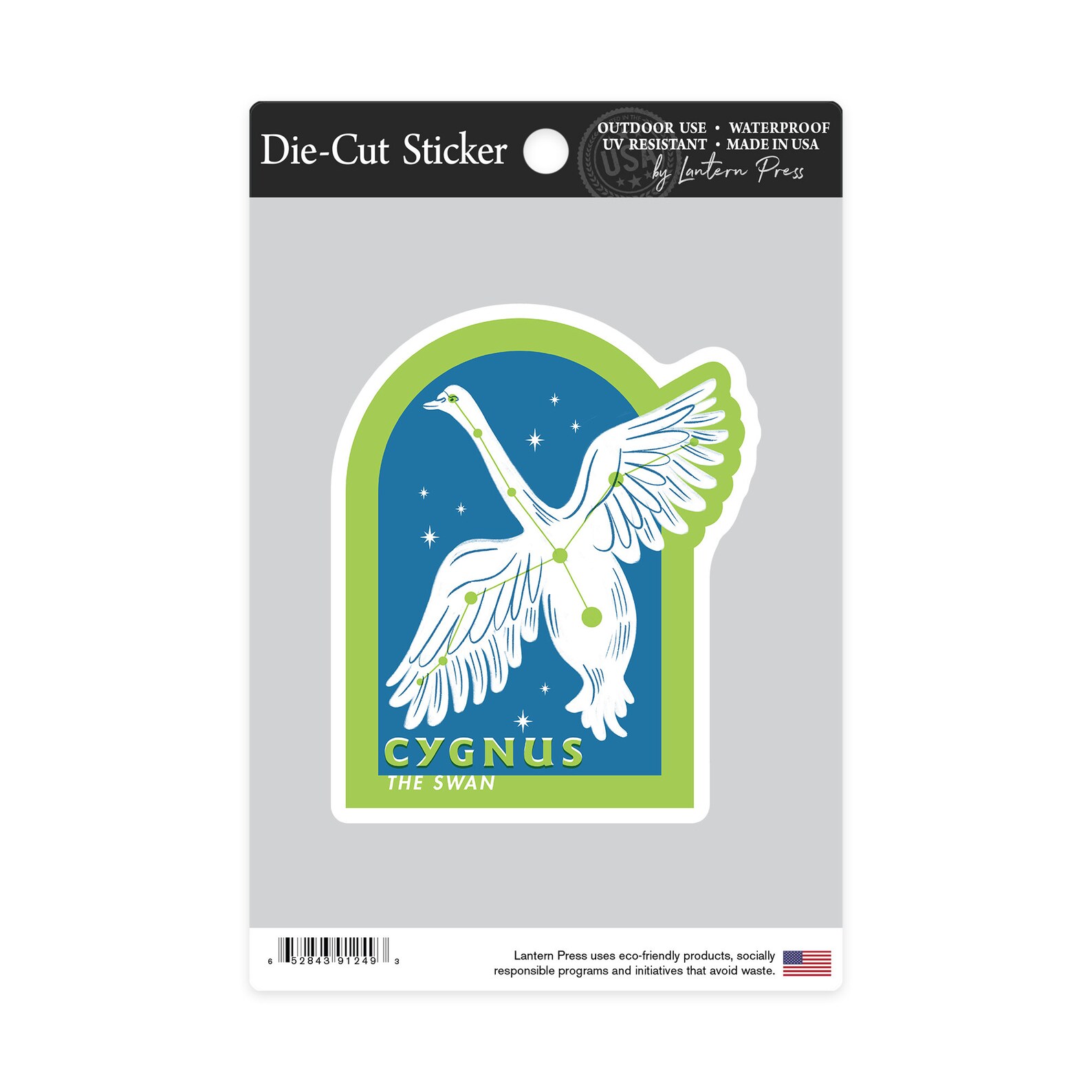 Sticker Drawings in the Stars Collection Cygnus The Swan | Etsy