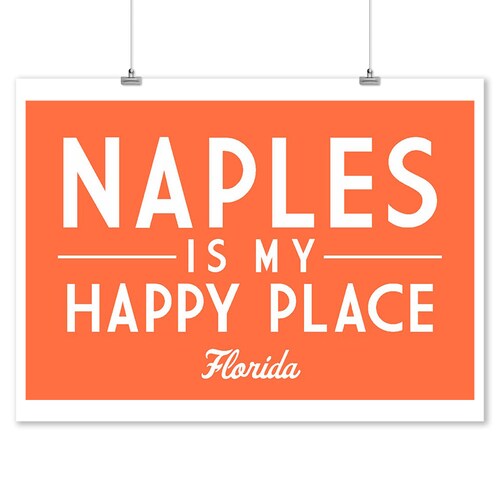 Naples Map Print Florida FL USA Map Art Poster Collier - Etsy