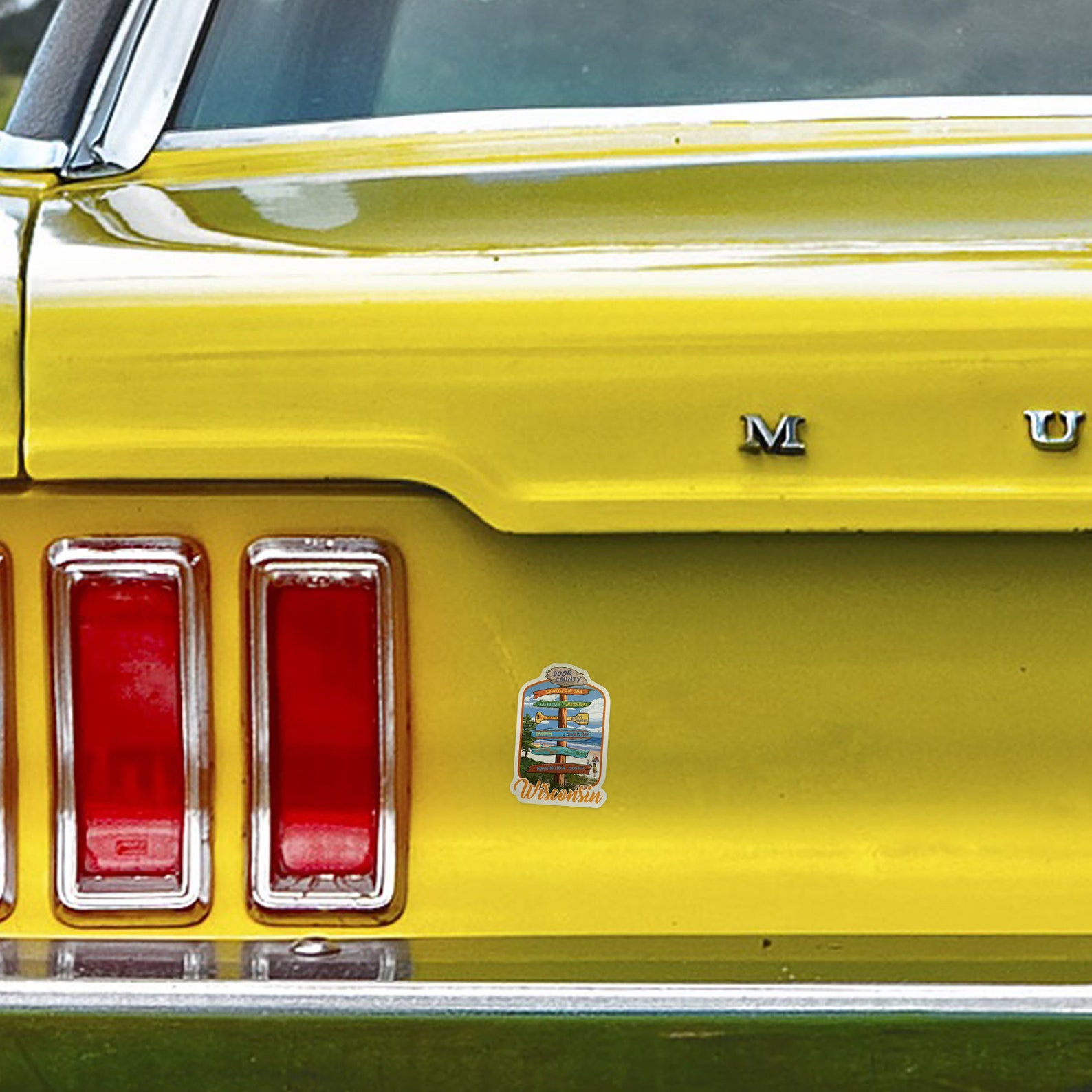 Sticker Door County Wisconsin Sign Destinations Contour - Etsy