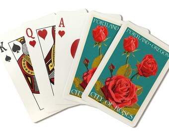 Rose Playing Cards | Etsy