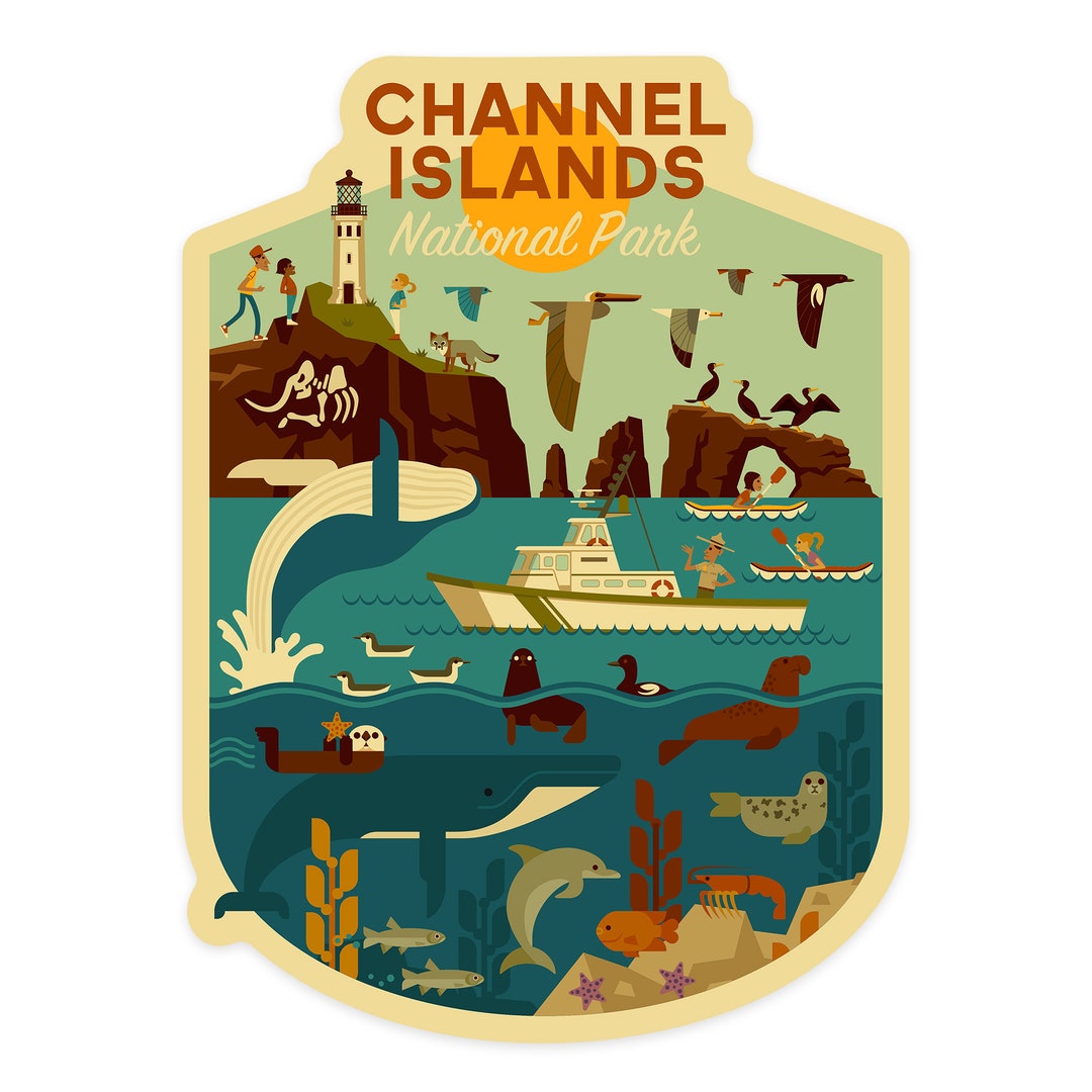 Sticker Channel Islands National Park California Geometric - Etsy