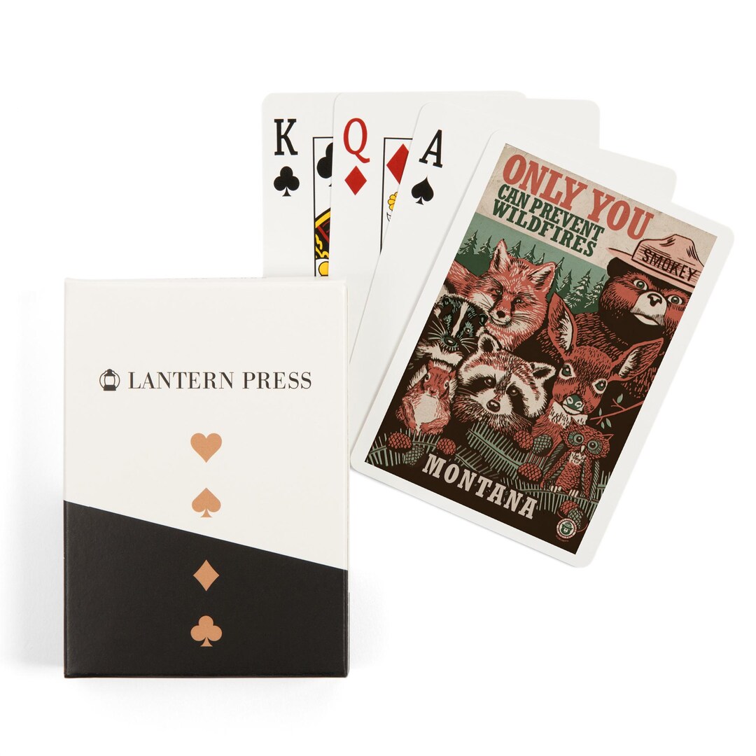 Playing Cards, Montana, Smokey Bear and Woodland Creatures, Officially ...