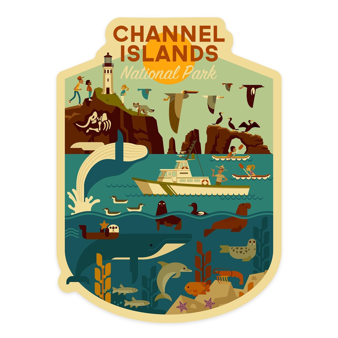 Sticker, Channel Islands National Park, California, Geometric National ...