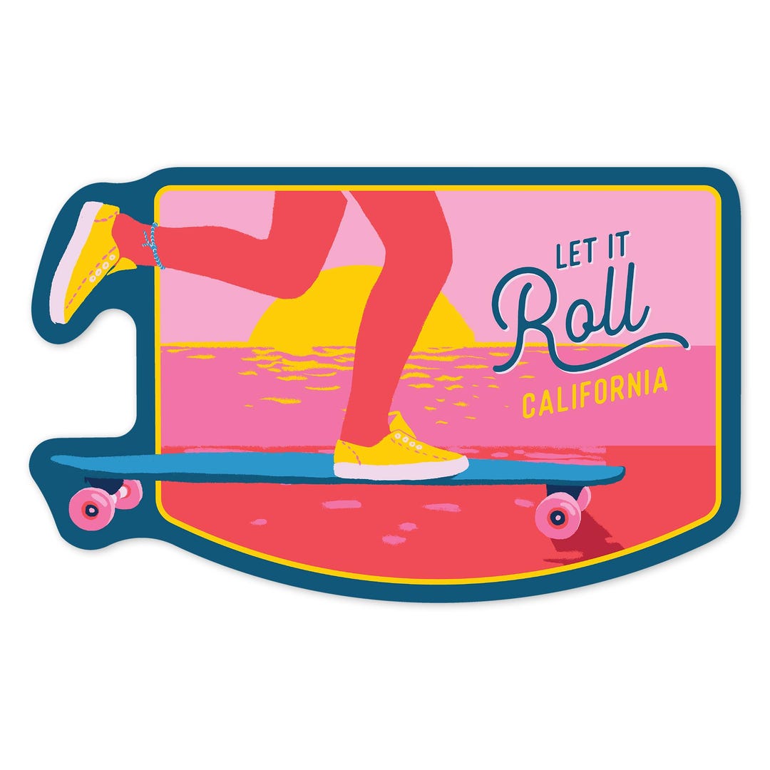 Sticker, California, Life's a Ride Collection, Skateboarding, Let It ...
