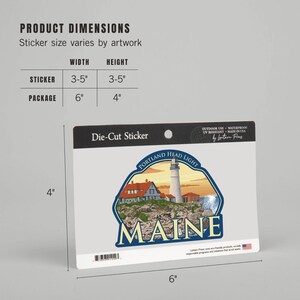 Sticker, Portland, Maine, Portland Head Light, , Vinyl Die Cut ...