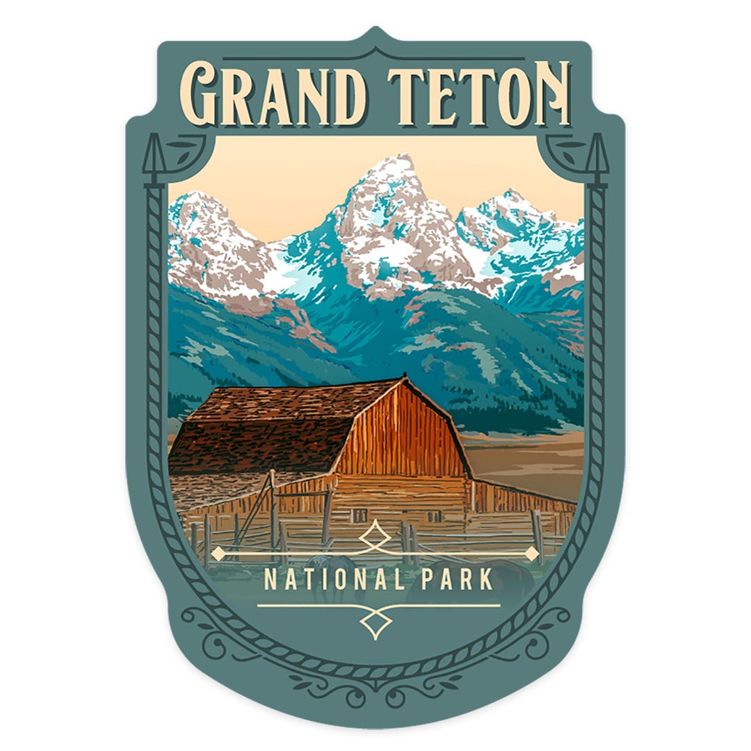 Sticker, Grand Teton National Park, Wyoming, Painterly National Park ...