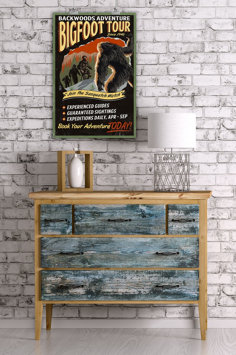 Prints Signs Bigfoot Tours Vintage Sign Unique Metal Art - Etsy