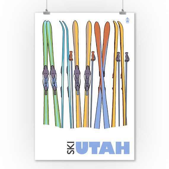 Prints Signs Utah Skis in Snow Unique Metal Art Posters - Etsy