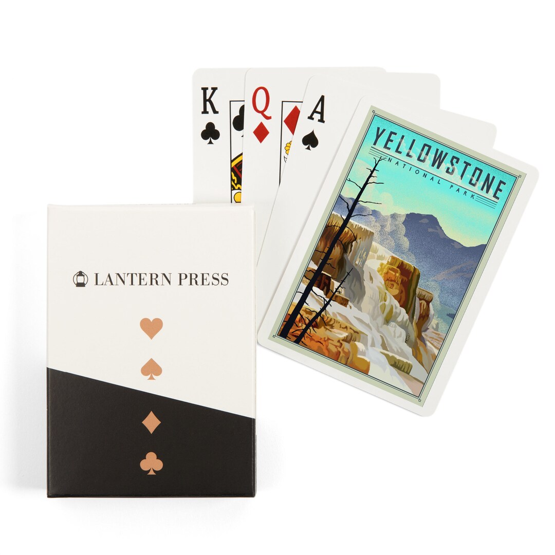 Playing Cards, Yellowstone National Park, Mammoth Hot Springs ...