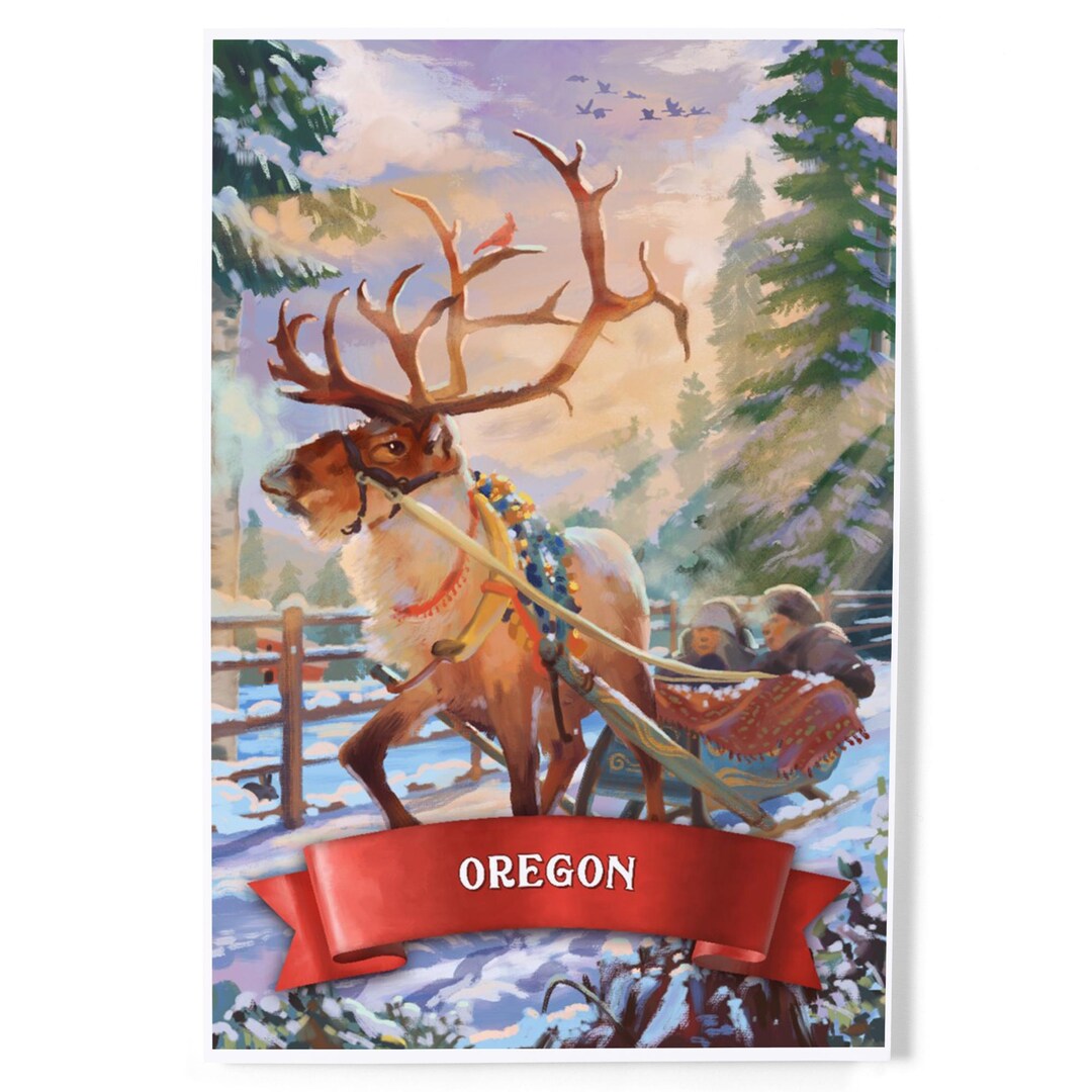Prints, Oregon, Sleigh Ride, Posters, Hang Ready - Etsy