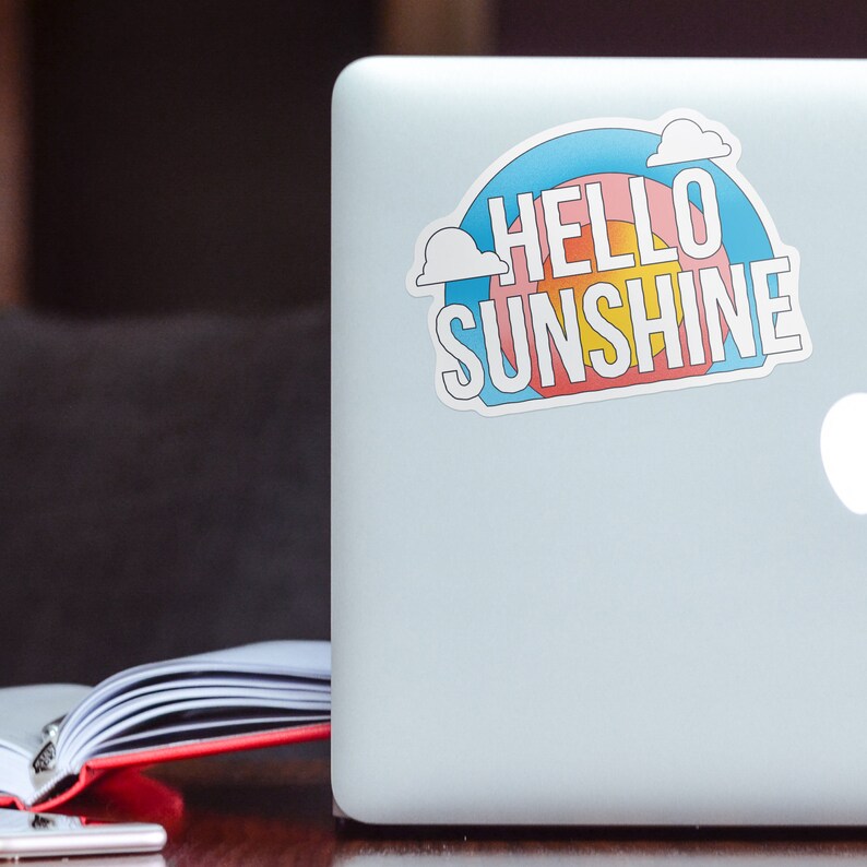 Sticker 70s Sunshine Collection Hello Sunshine Contour | Etsy