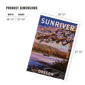 Puzzle, Sunriver, Oregon, Painterly, Lake Sunset Scene, 1000 Pieces ...