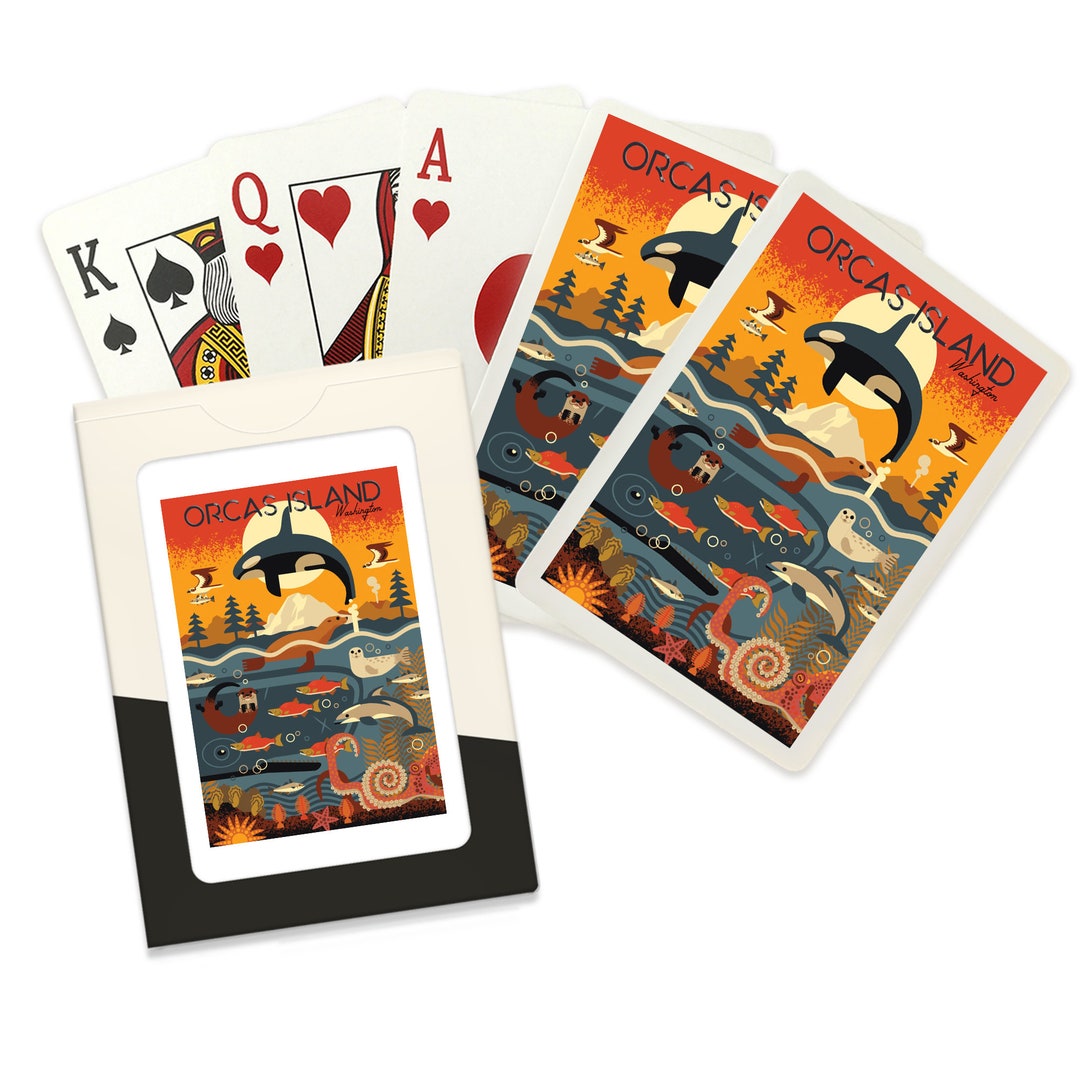 Playing Cards, Orcas Island, Washington, Marine Animals, Geometric ...