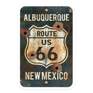 Sticker Albuquerque New Mexico Route 66 Sign Contour - Etsy