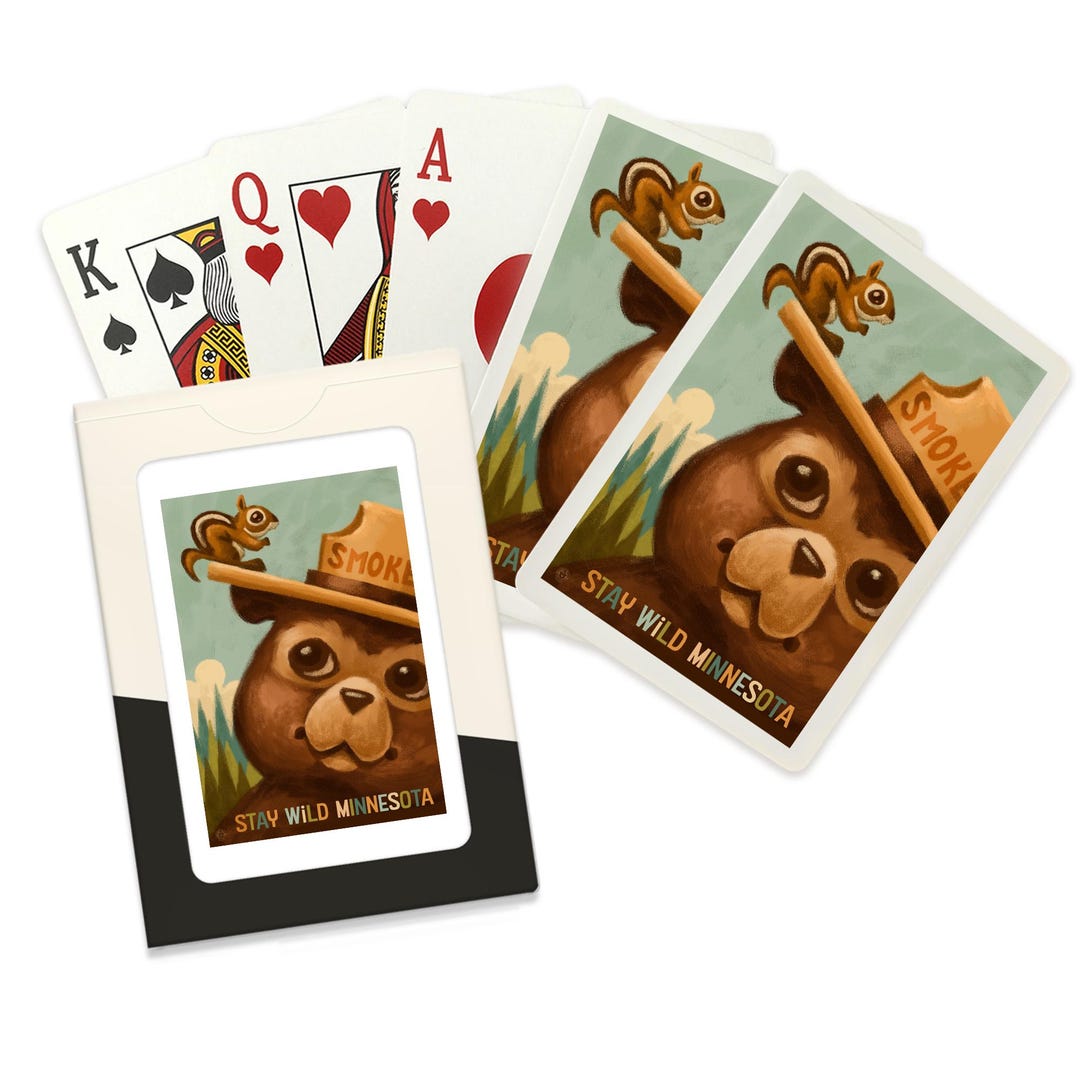 Playing Cards, Minnesota, Smokey Bear and Squirrel, Officially Licensed ...