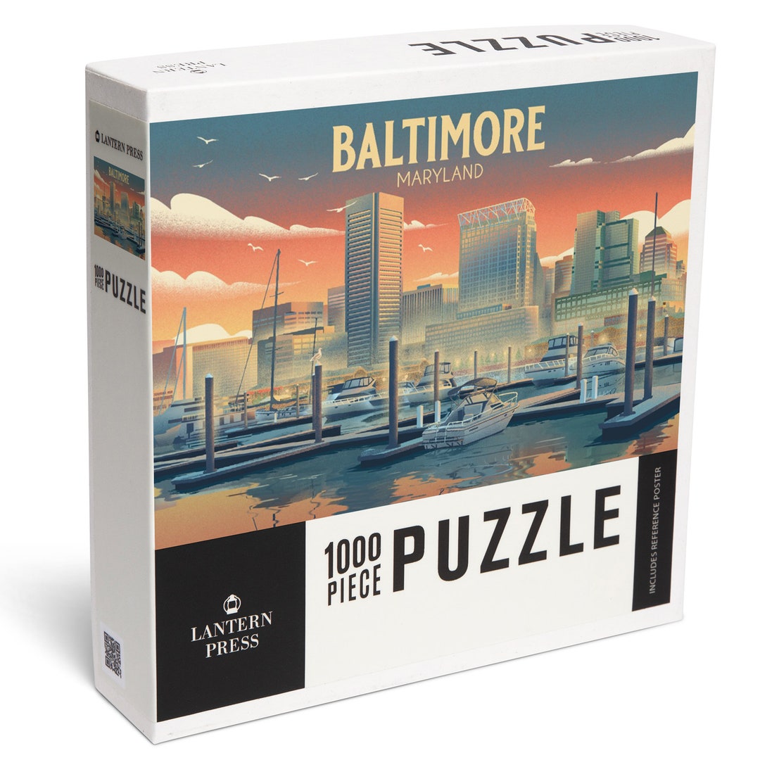 Puzzle, Baltimore, Maryland, Lithograph, City Series, 1000 Pieces ...