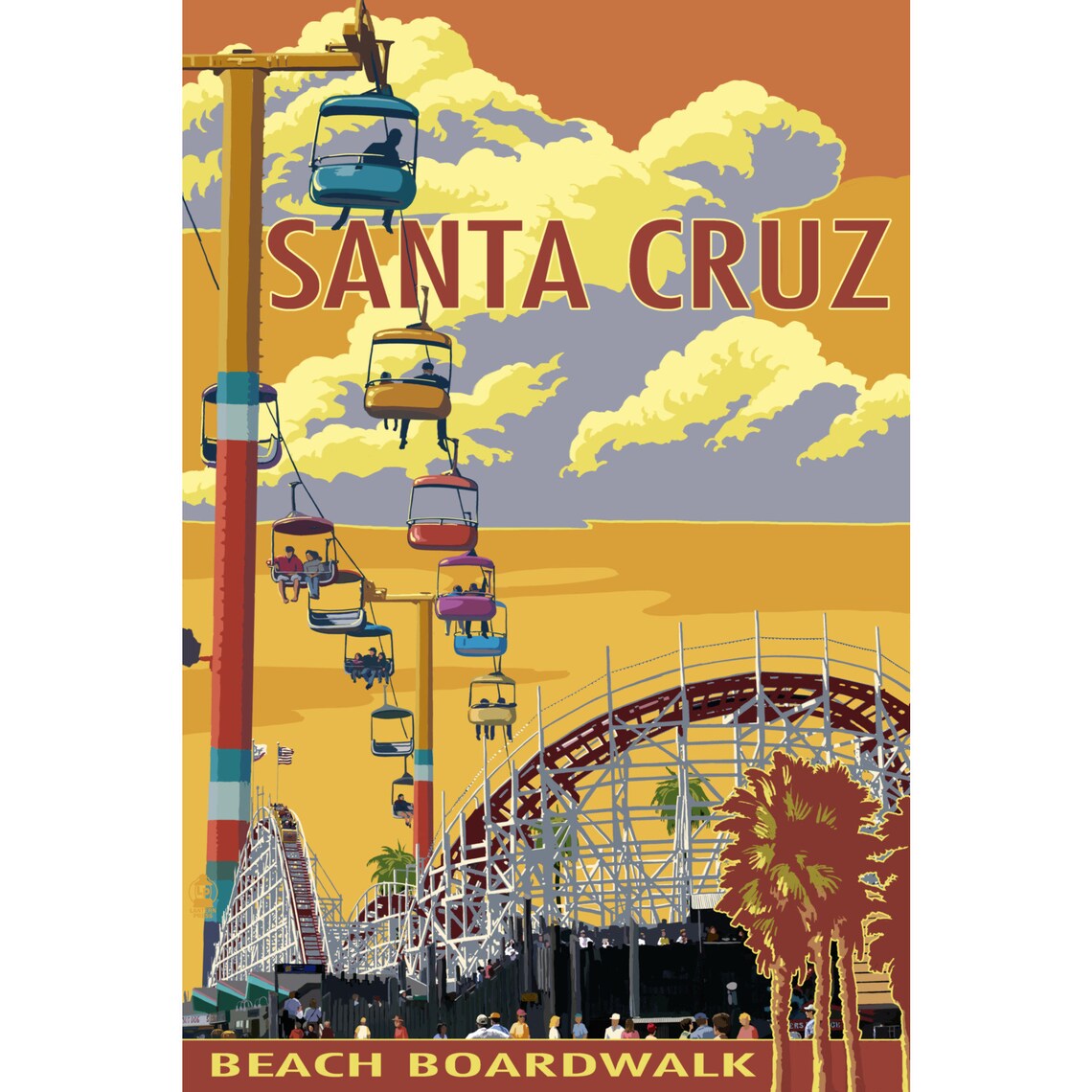 Canvas Art Santa Cruz California Beach Boardwalk Lantern - Etsy
