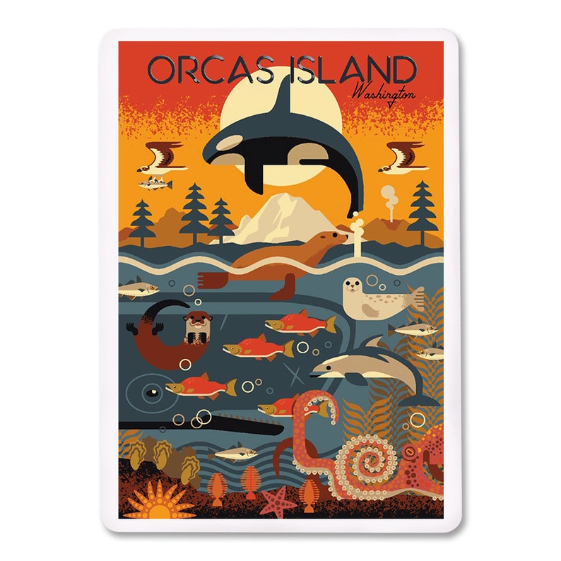 Playing Cards Orcas Island Washington Marine Animals - Etsy