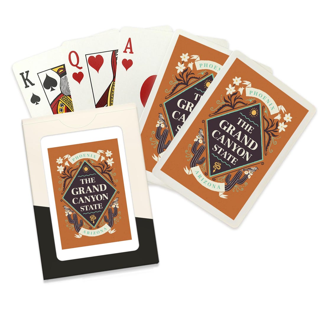 Playing Cards, Phoenix, Arizona, State Motto Crest, State Series, 52 ...