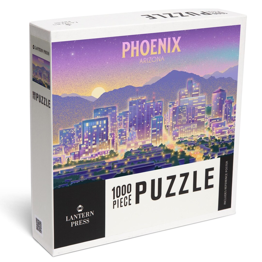 Puzzle, Phoenix, Arizona, Lithograph, City Series, 1000 Pieces, Unique ...