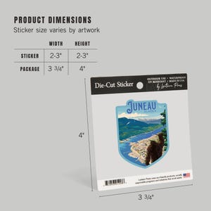 Sticker, Juneau, Alaska, Home of Bigfoot, Painterly, Contour , Vinyl ...