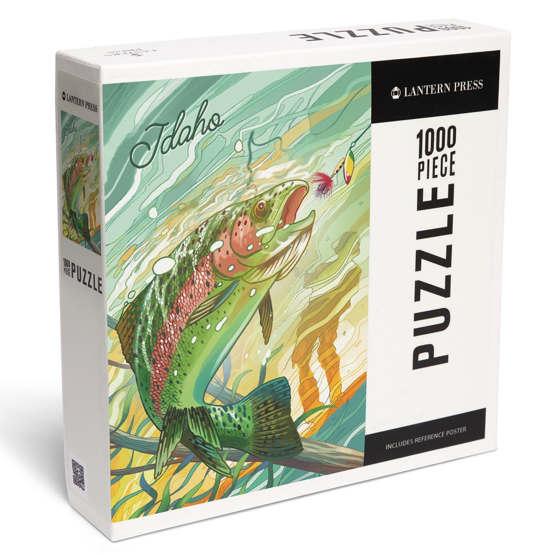 Puzzle, Idaho, Fishing, Underwater Trout, 1000 Pieces, Unique Jigsaw ...