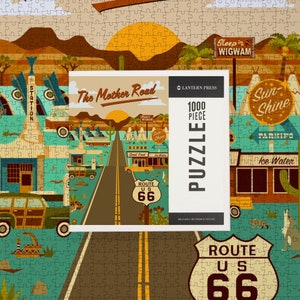Puzzle, Route 66, Mother Road, Geometric, 1000 Pieces, Unique Jigsaw ...