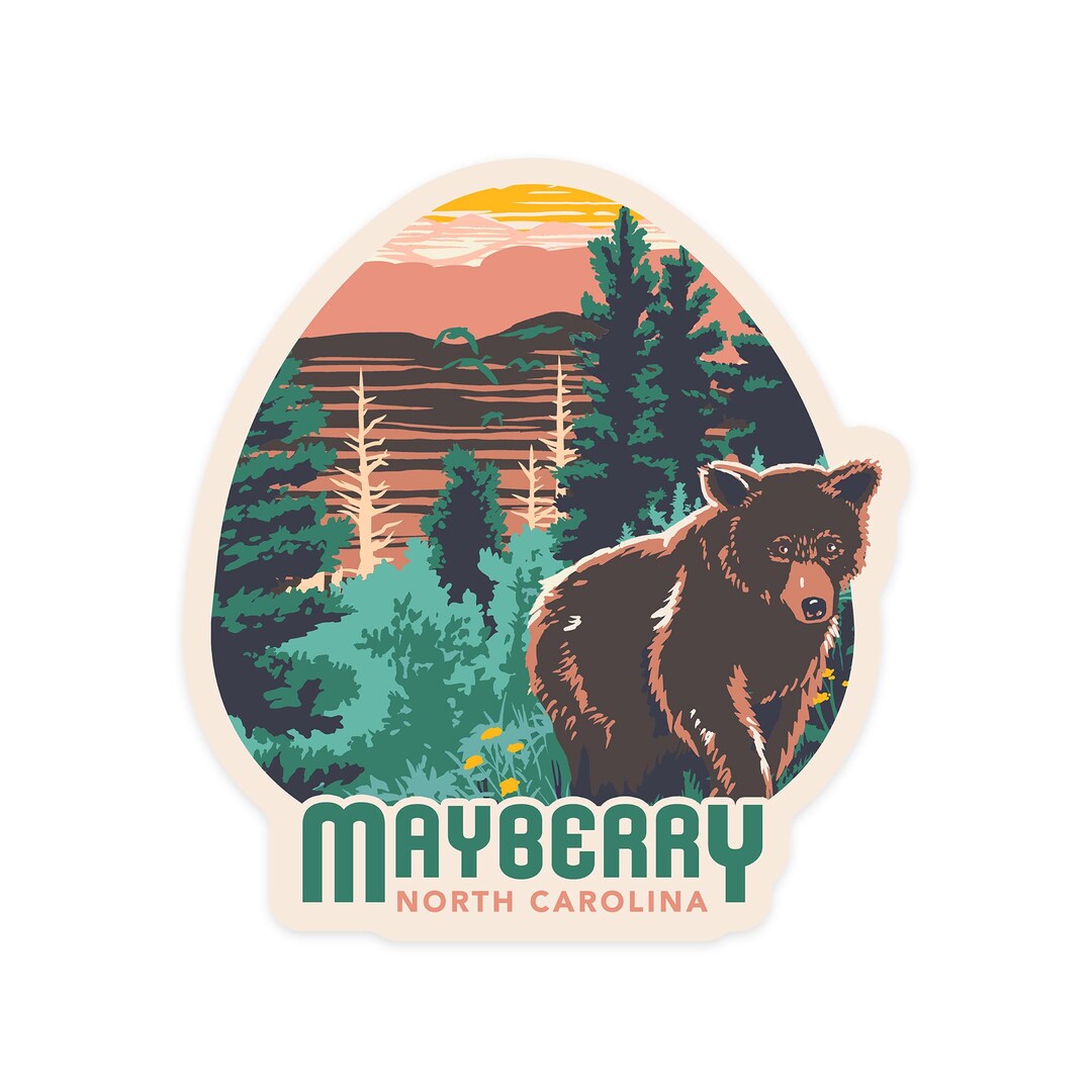 Sticker, Mayberry North Carolina, Explorer Series, Contour , Vinyl Die ...