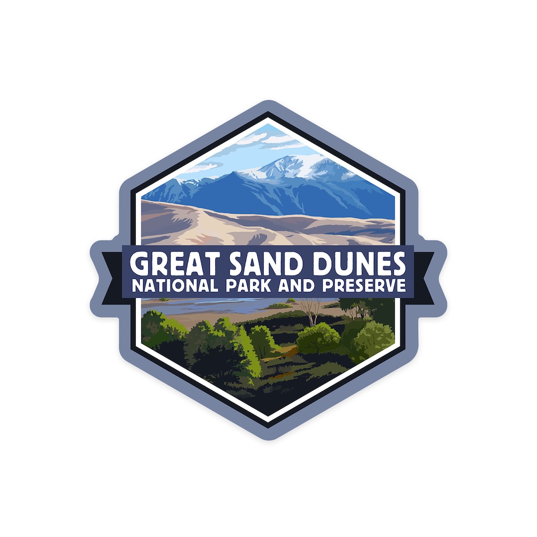 Sticker, Great Sand Dunes National Park & Preserve, Colorado, Contour ...