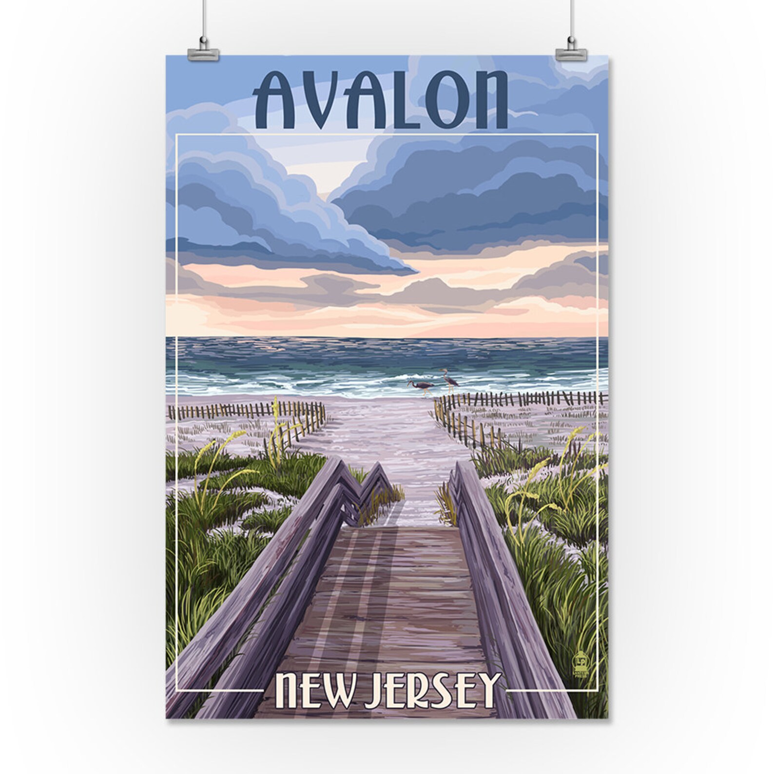 Prints Signs Avalon New Jersey Beach Boardwalk Scene - Etsy