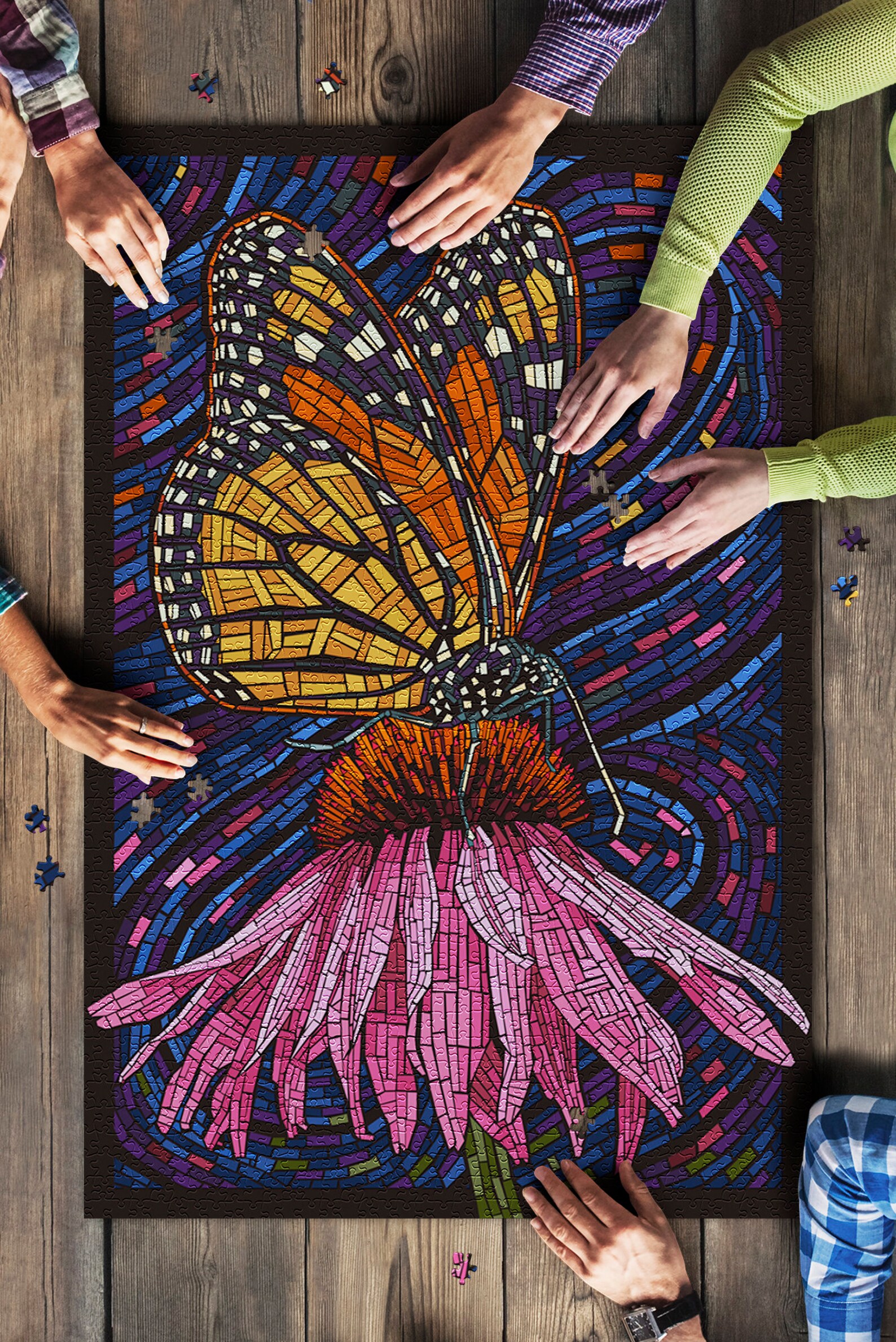 Puzzle Monarch Butterfly Paper Mosaic 1000 Pieces Unique - Etsy