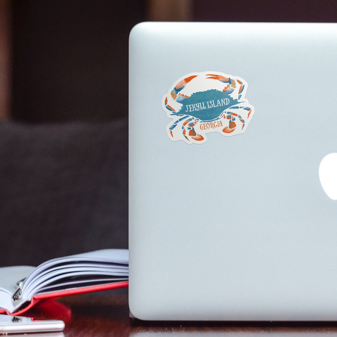 Sticker Jekyll Island Georgia Blue Crab Watercolor - Etsy
